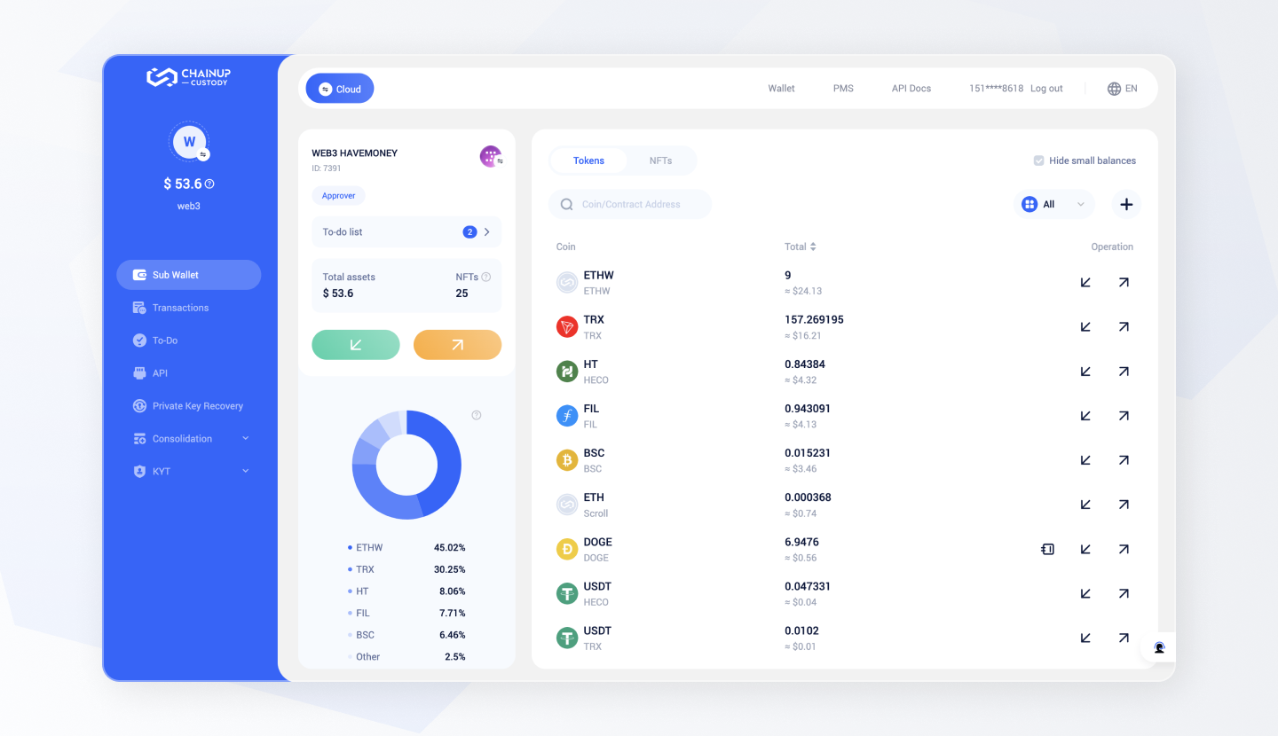 Self Custody (MPC Wallet) - ChainUp Custody